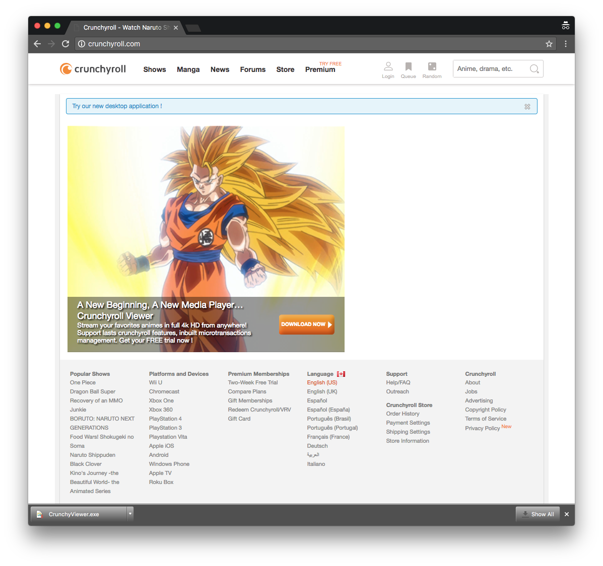 Warning: Crunchyroll Infected By Malware • Anime UK News